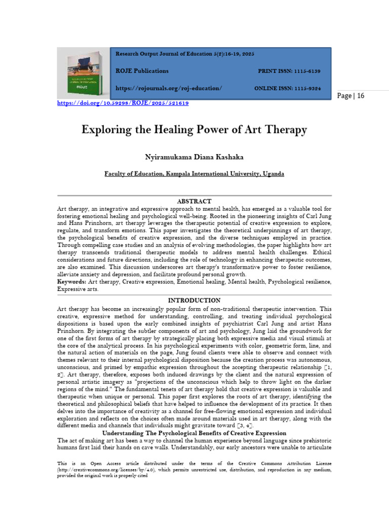 Exploring The Healing Power of Art Therapy (WWW - Kiu.ac - Ug) | PDF ...