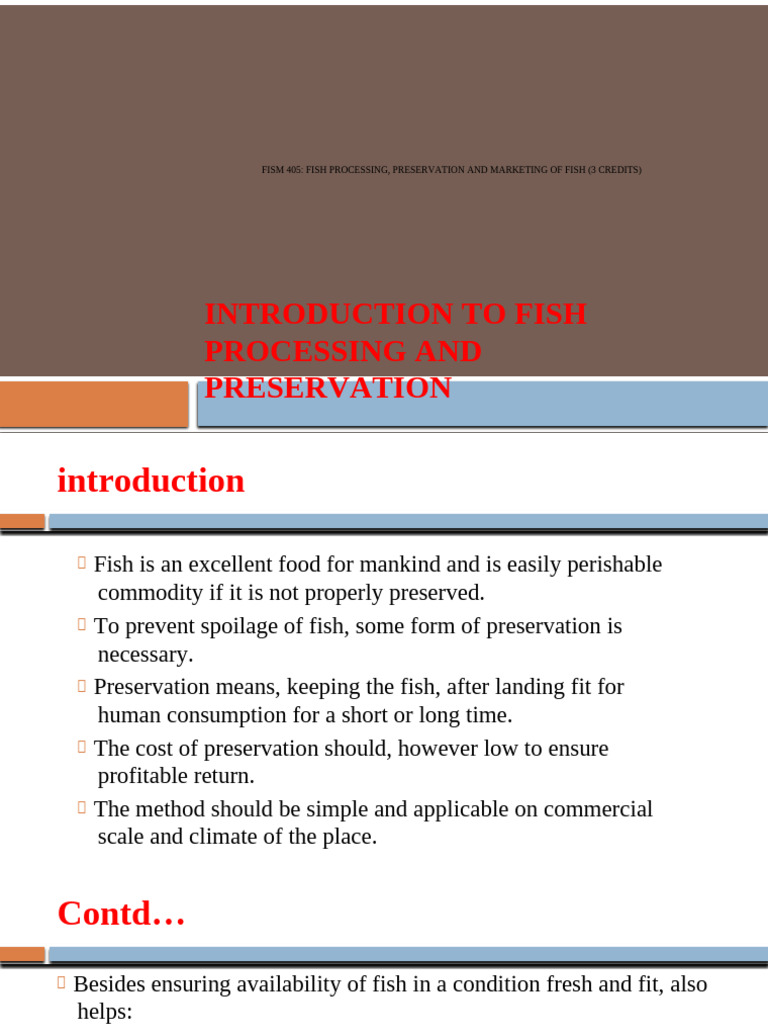 Fish Preservation and Processing 2 | PDF | Decomposition | Freezing