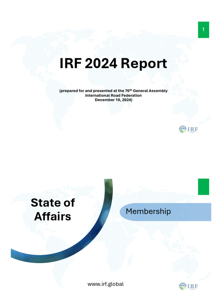 IRF 2024 Report: Road Safety & Innovation | PDF | United Arab Emirates ...