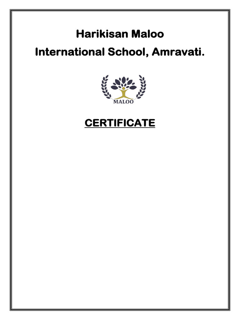 Student Practical Record Certificate | PDF