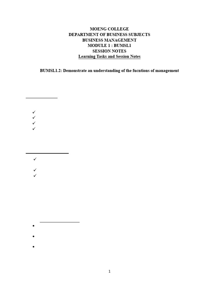 BM Notes Assessment Tasks Handoutn No Lo 1.2 2024 On All Twenty Pcs ...