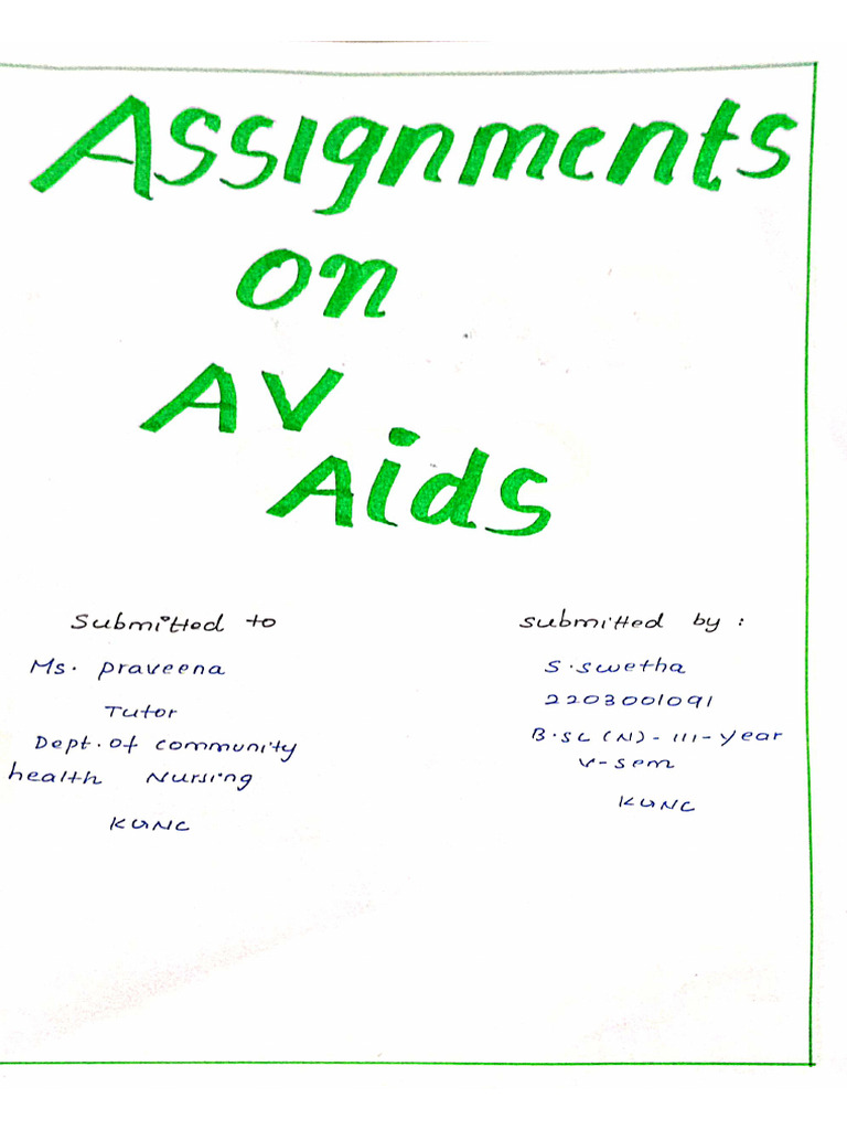 Av Aids | PDF