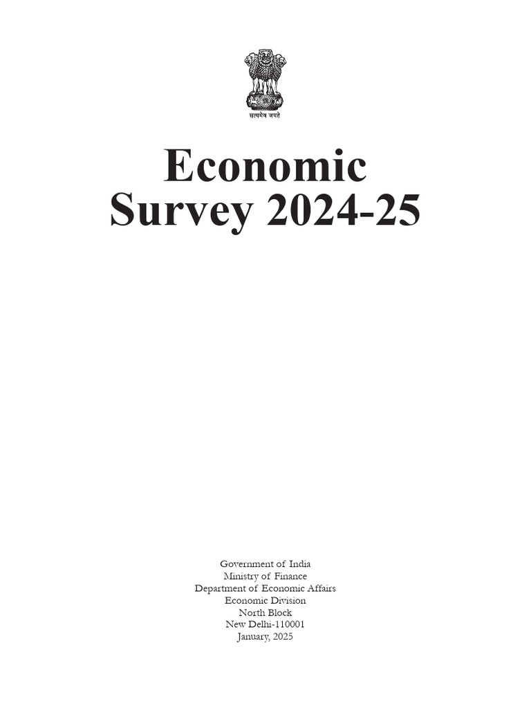 Economic Survey 2024-25 Overview | PDF | Climate Change | Infrastructure