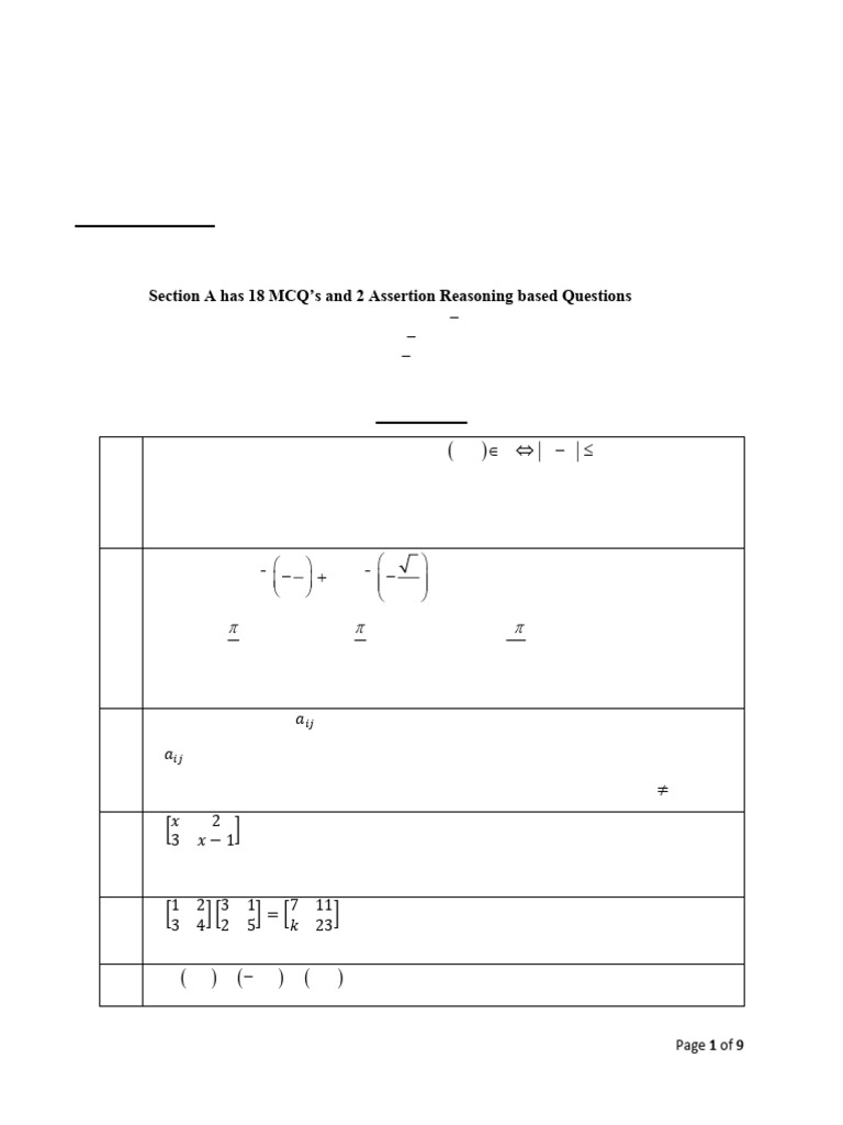 Class Xii Mathematics Pre-Board-2 2024-25 | PDF | Linear Programming ...