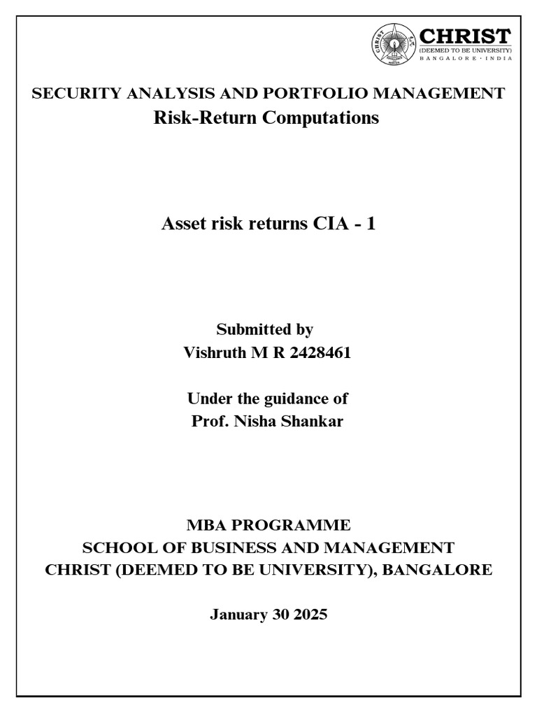 SAPM_CIA1_2428461 | PDF | Futures Contract | Investing
