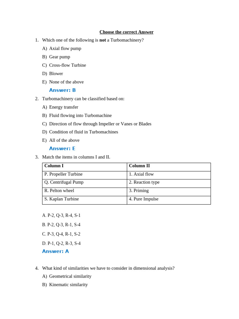 Turbo Model Exam Questions-2 | PDF