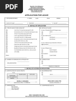 CS Form No. 6 Revised 2020 Application For Leave Fillable | PDF | Parental Leave | Sick Leave