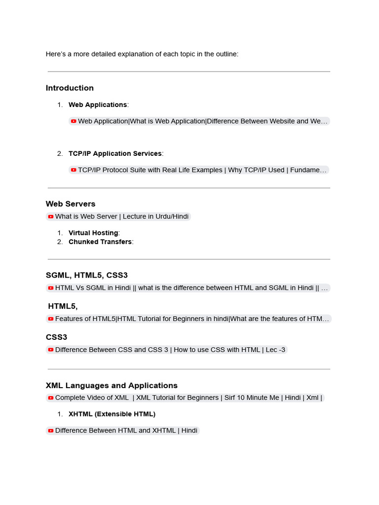 Topic WEB link | PDF | World Wide Web | Internet & Web