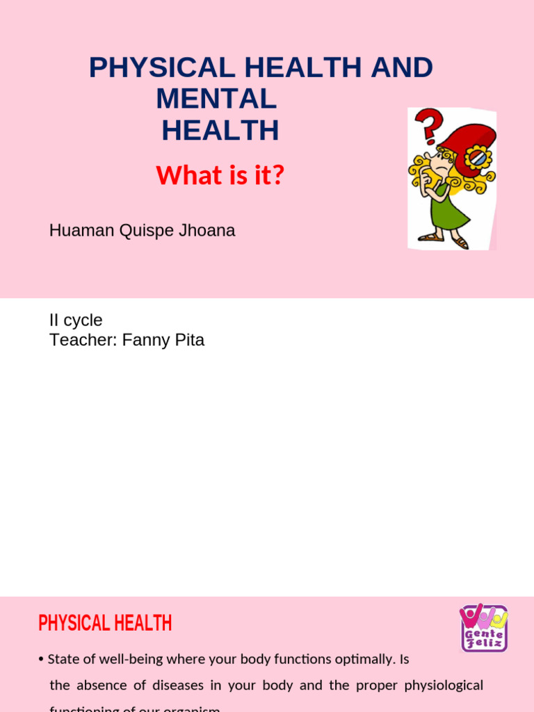 Physical and Mental Health | PDF | Mental Health | Mental Disorder
