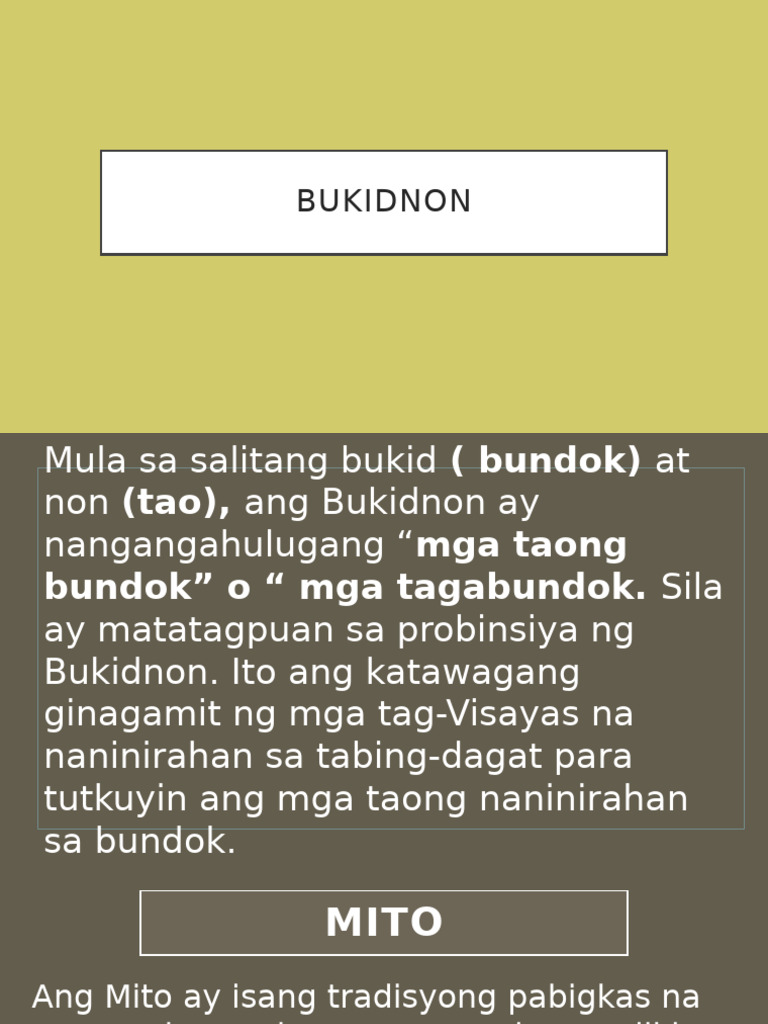 Bukidnon | PDF