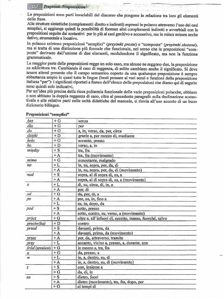 Preposizioni | PDF
