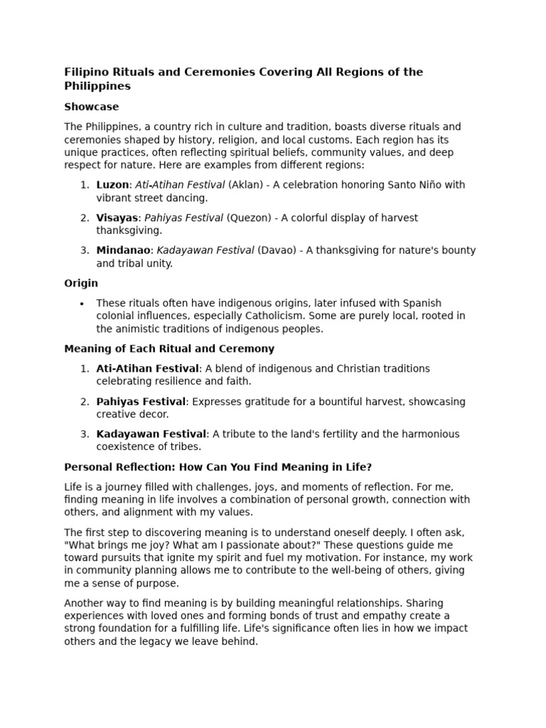 Filipino Rituals and Ceremonies Covering All Regions of The Philippines ...