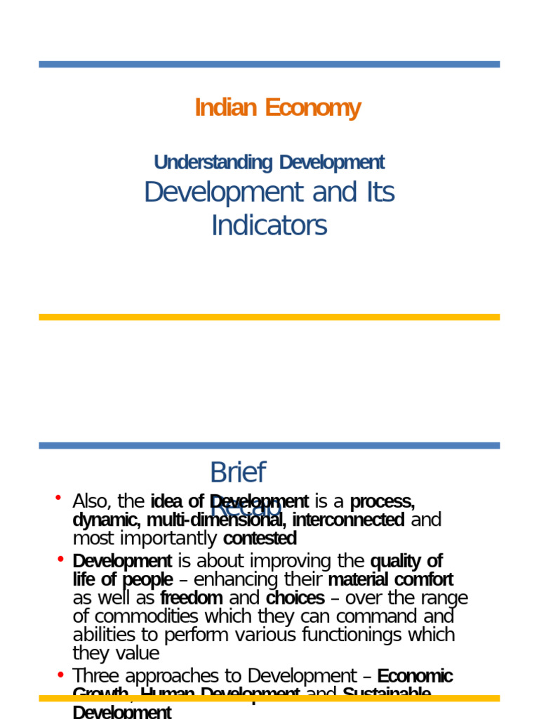 Key Development Indicators in India | PDF | Gross Domestic Product ...