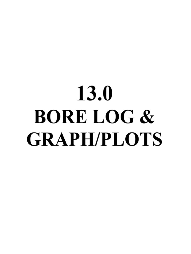 Bore Log & Graph/Plots | PDF