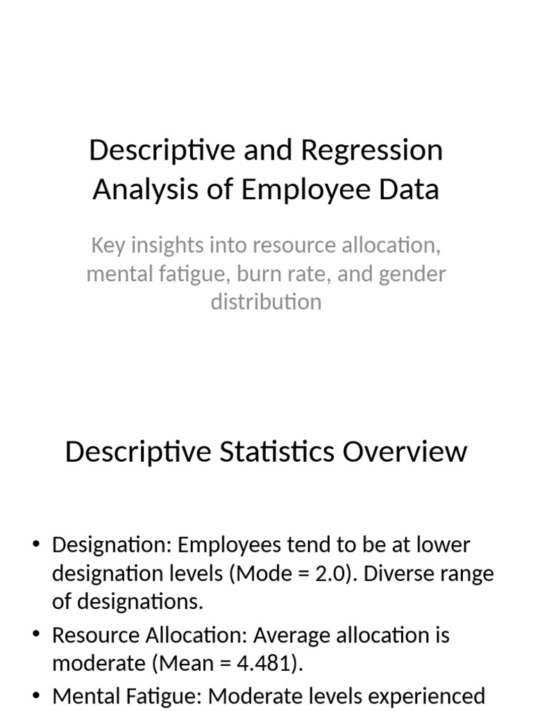 Employee Data Analysis Presentation Pdf