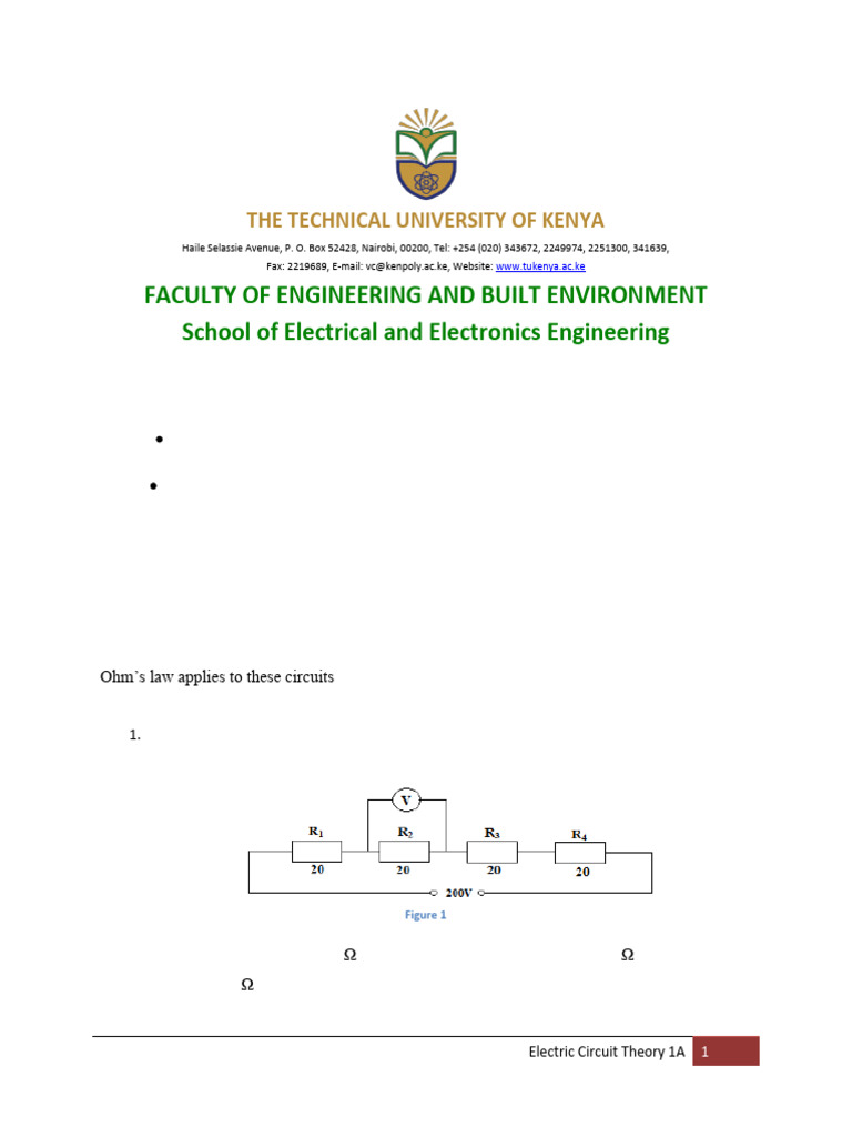 Series and Parallel Resistive Circuits | PDF | Series And Parallel Circuits | Resistor