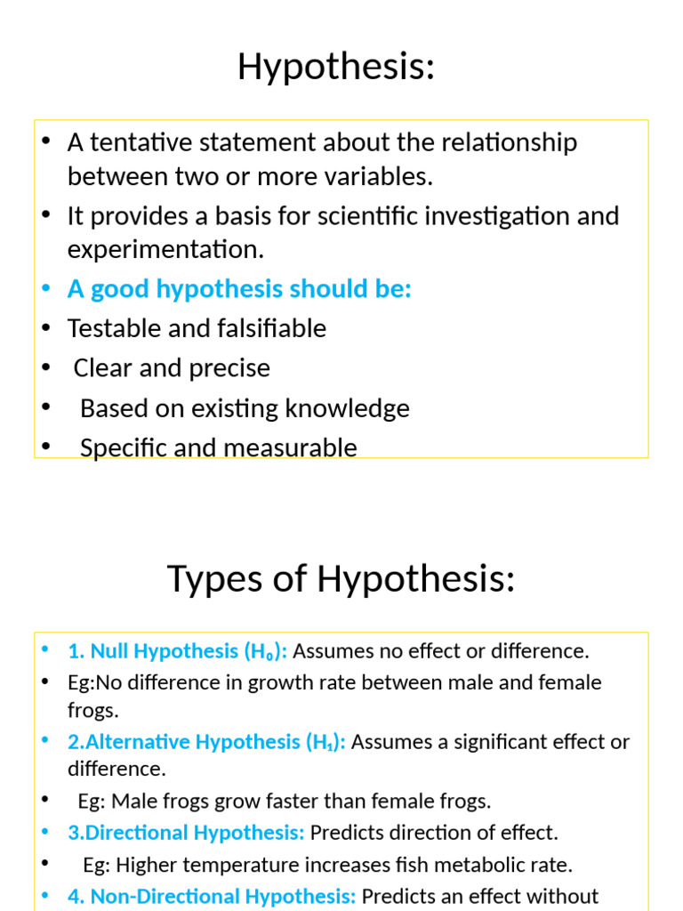 Understanding Hypotheses in Research | PDF | Hypothesis | Analysis Of ...