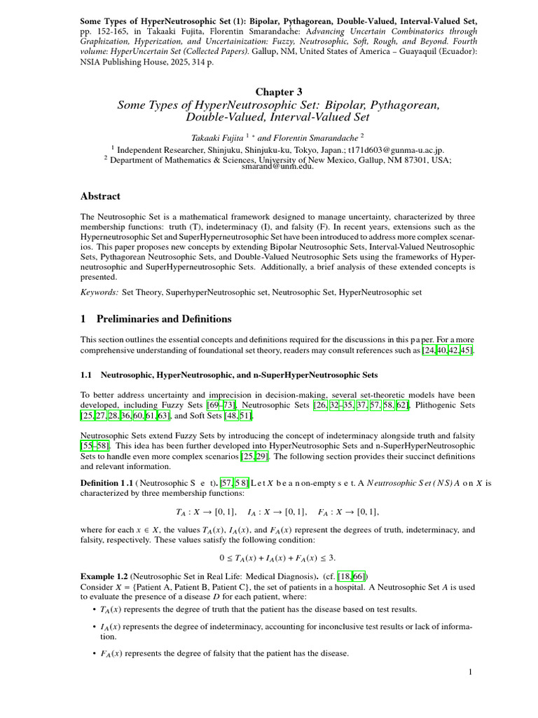 Some Types of HyperNeutrosophic Set (1) : Bipolar, Pythagorean, Double-Valued, Interval-Valued ...