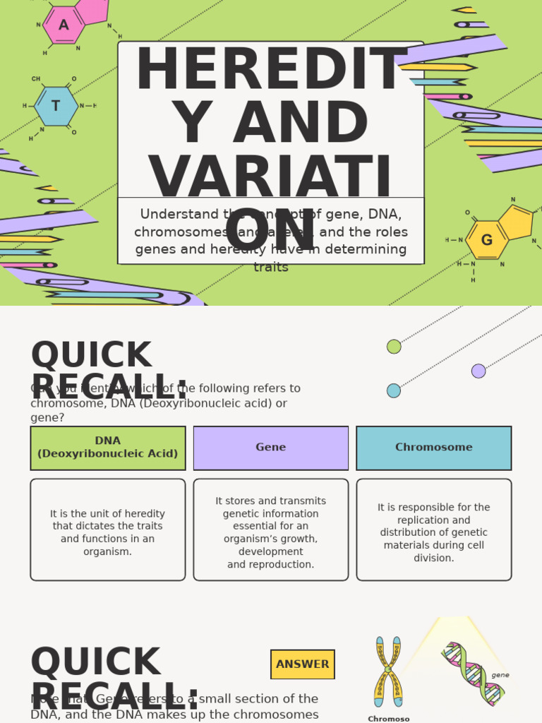 Heredity and Variation - SC | PDF | Ploidy | Gene