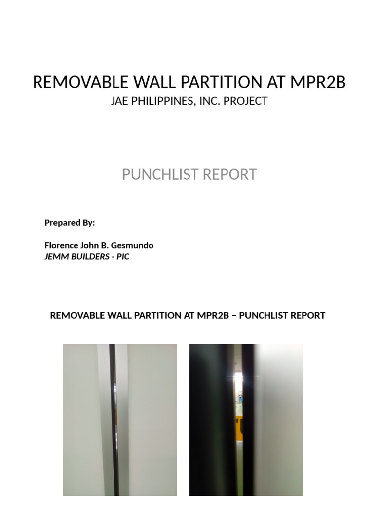 Punchlist Report | PDF