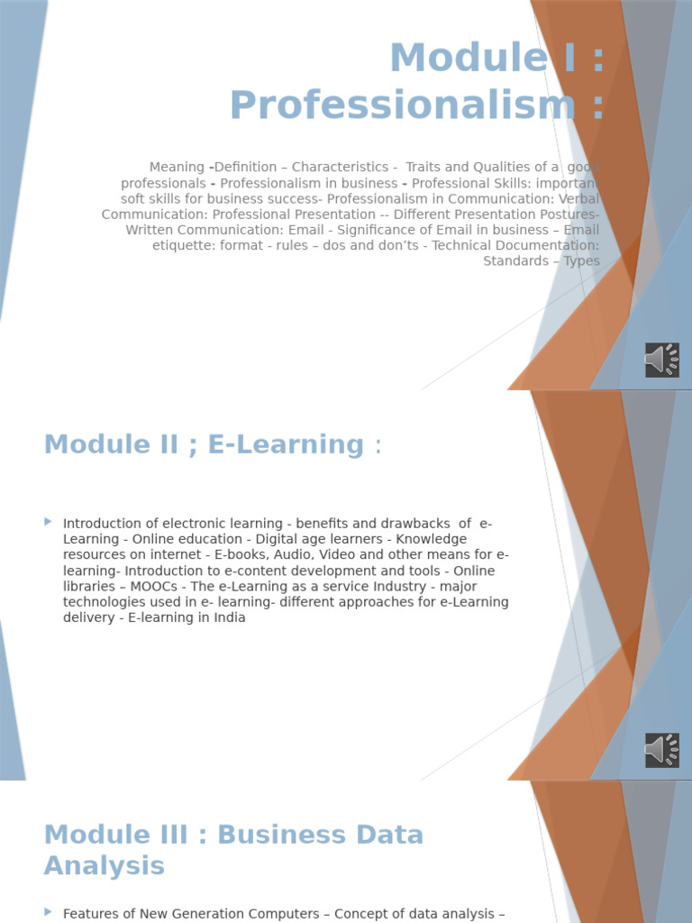 Module 1 Professsionalism | PDF | Communication | Educational Technology