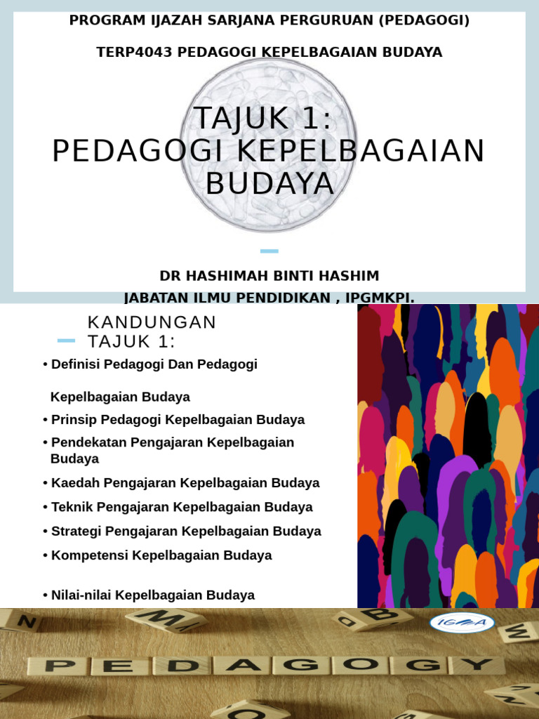 Tajuk 1 Pedagogi Kepelbagaian Budaya | PDF