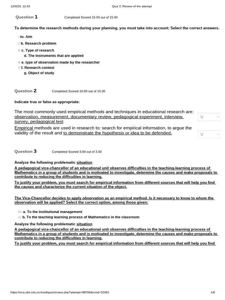 Research Methods Questionnaire | PDF | Empirical Evidence | Empirical ...