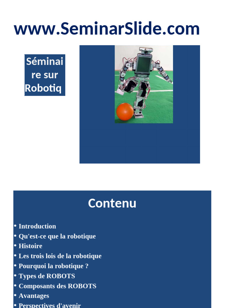 Introduction à la robotique et ses types | PDF | Robot | Robotique