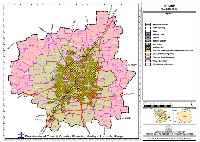 MAP - Indore - Planning Area | PDF