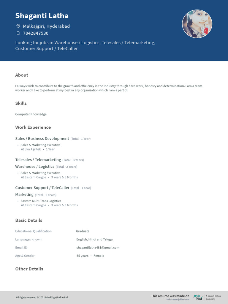 Shaganti Latha - ISR CV | PDF