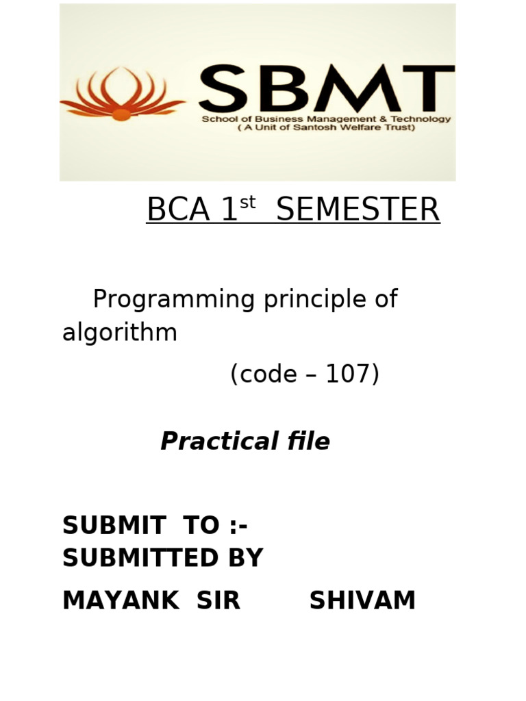 BCA 1st SEMESTER | PDF