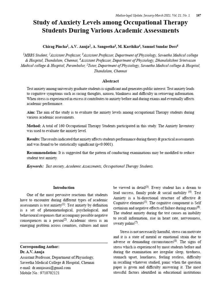 Ojsadmin, 33 | PDF | Anxiety | Diseases And Disorders