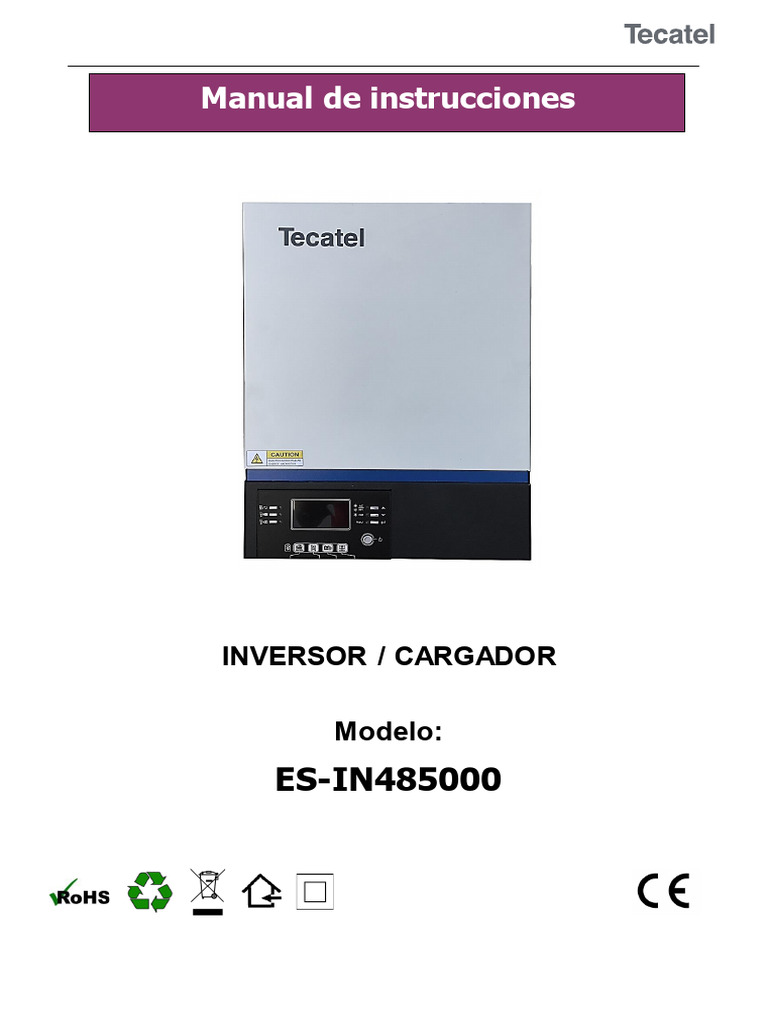 Inversor Tecatel Esin 485000 | PDF | Ingenieria Eléctrica | Cargador de ...