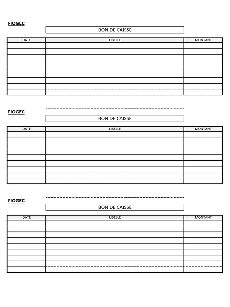 Bon de Caisse | PDF