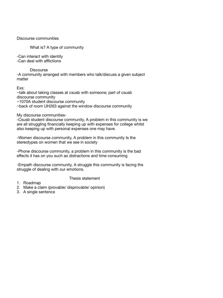 Understanding Discourse Communities | PDF