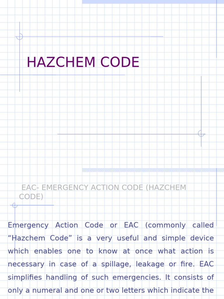 1 8 Hazchem Code Pdf Safety Occupational Safety And Health