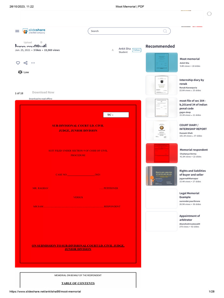 Moot Memorial _ | PDF | Offer And Acceptance | Consent