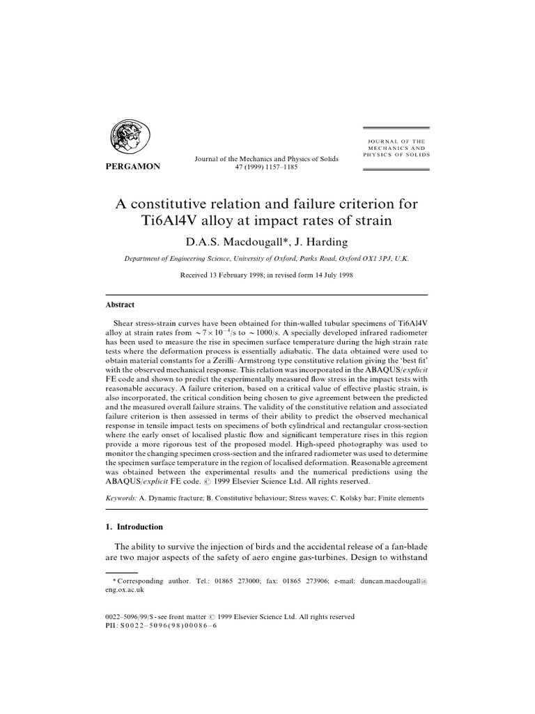12 - A Constituve Relation and Failure Criterion For | PDF ...