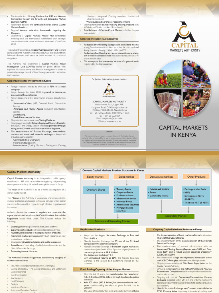 Capital Markets Brochure-Kenya | PDF | Securities (Finance) | Capital Market