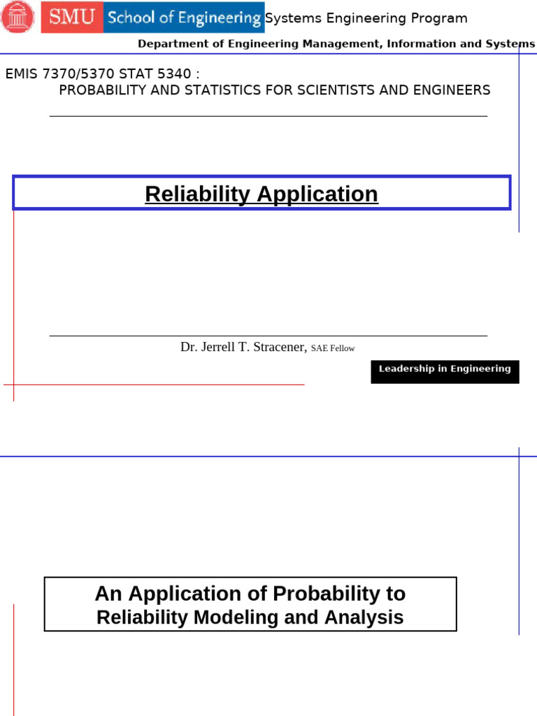 Reliability Application | PDF | Reliability Engineering | Statistical ...
