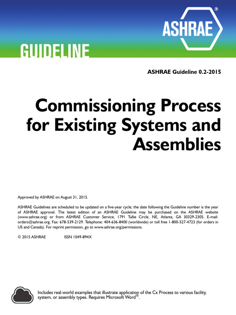 Commissioning Process For Existing Systems and Assemblies: ASHRAE ...