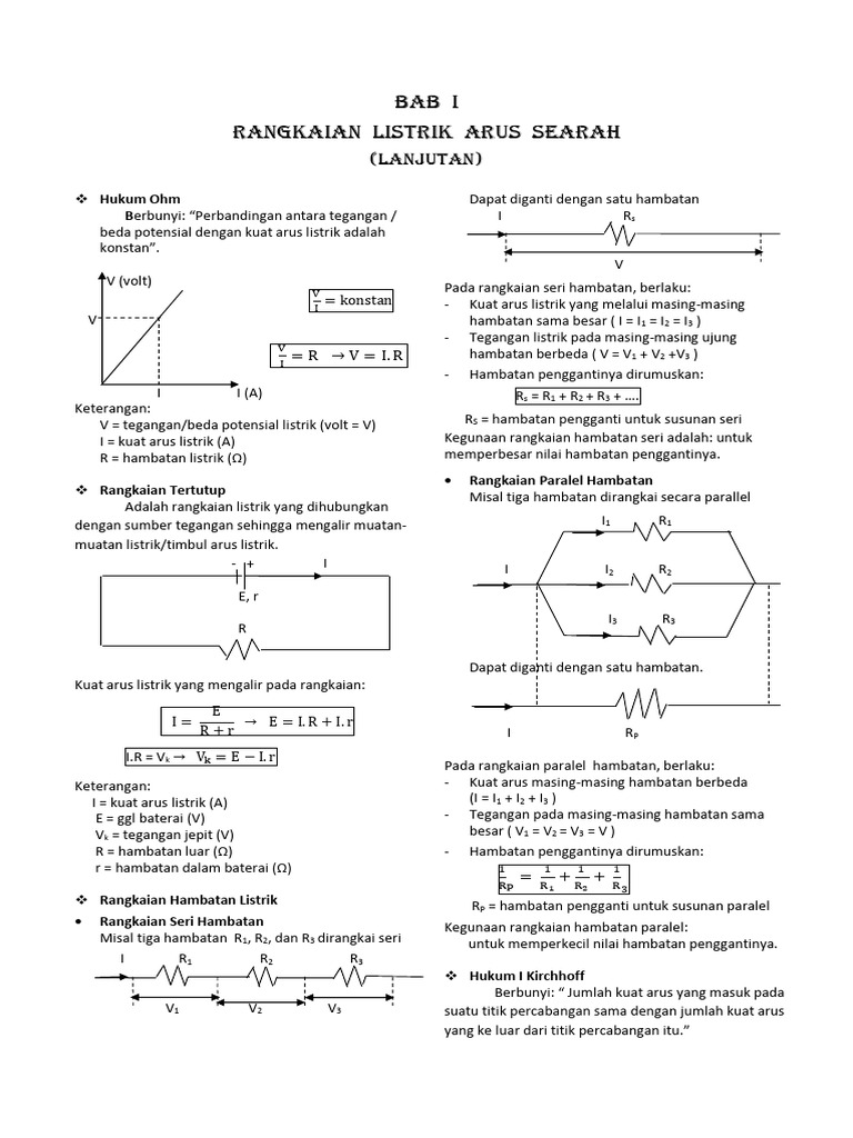 Rangkaian Arus Searah | PDF
