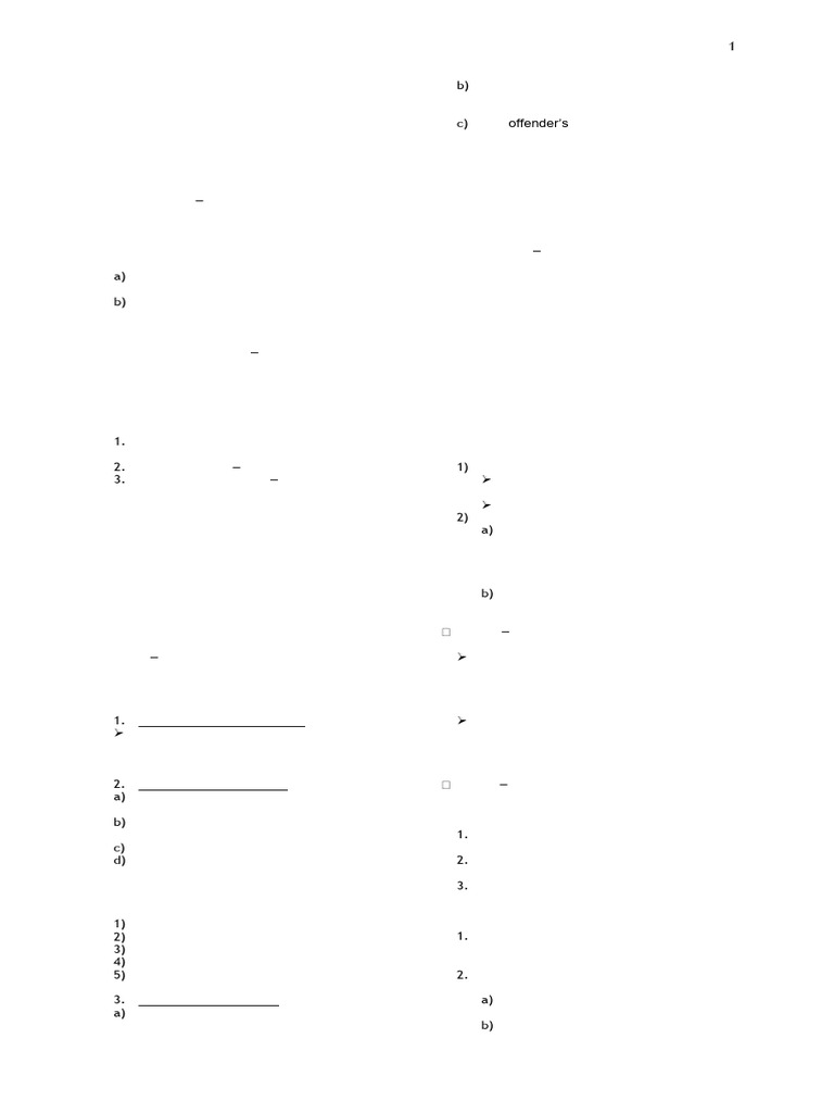 CLJ 1 Midterms Review PDF | PDF | Crimes | Crime & Violence