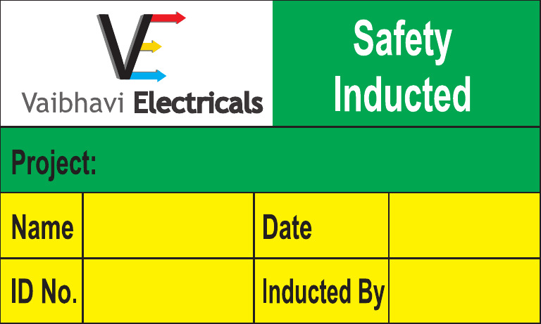 Safety Inducted Sticker5x3 | PDF
