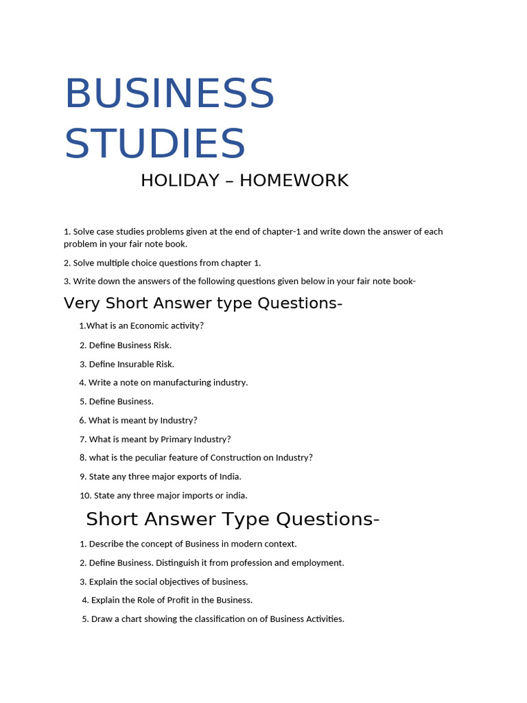 Business Studies | PDF
