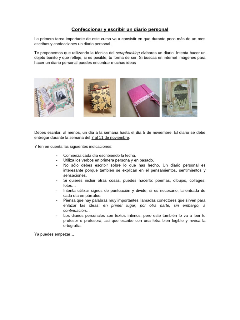 Cómo Escribir un Diario Personal | PDF