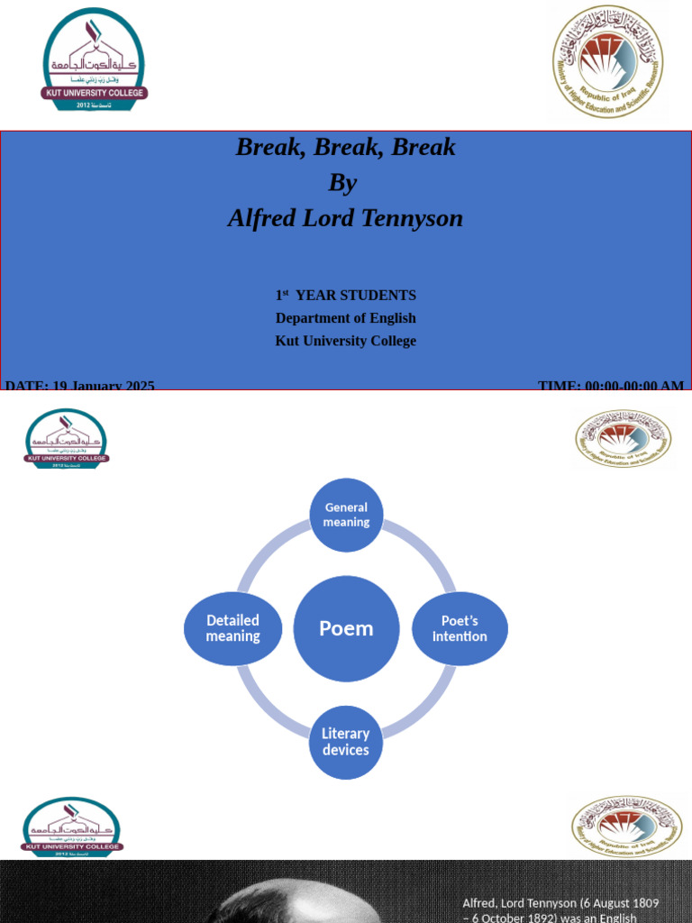 Break, Break, Break | PDF | Poetry