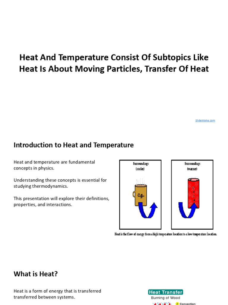 Heat and Temperature Consist of Subtopics Like Heat Is About Moving ...