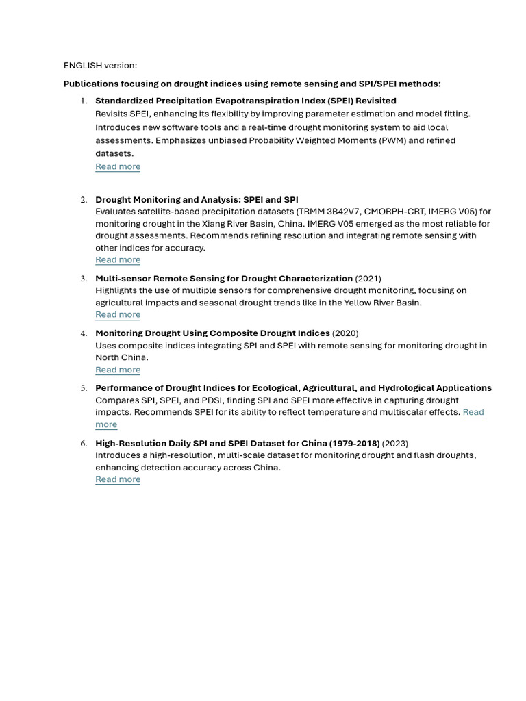 Publications SPI SPEI | PDF