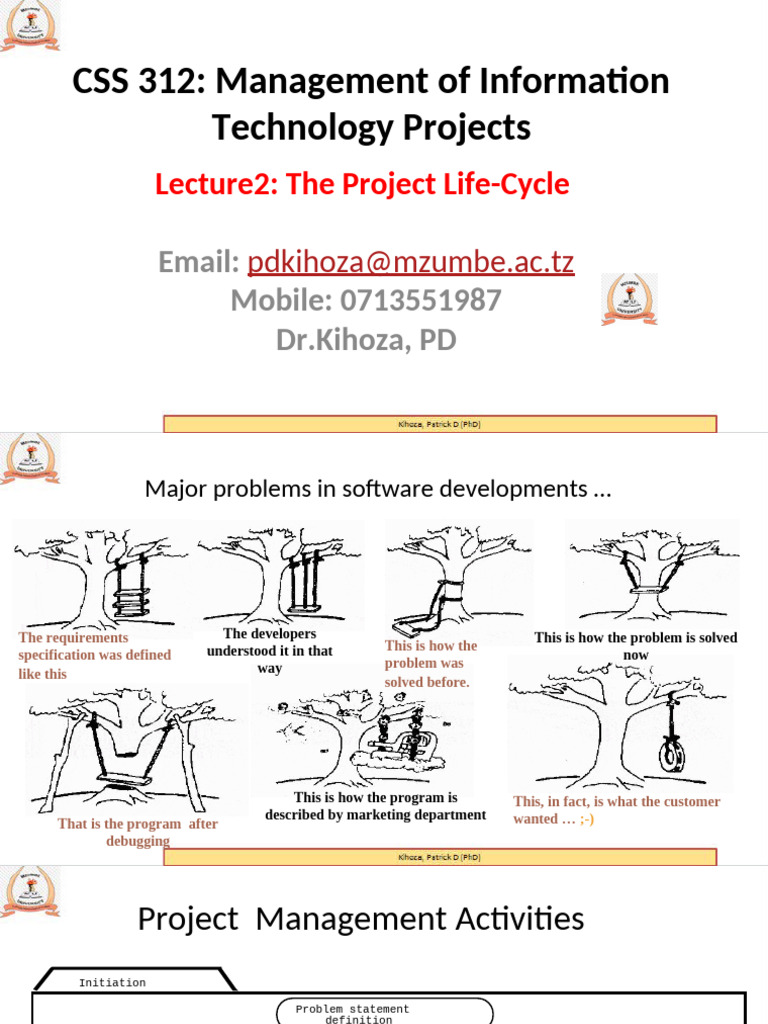 CSS 312_LECTURE 2_The Project Life-Cycle | PDF | Project Management | Computing